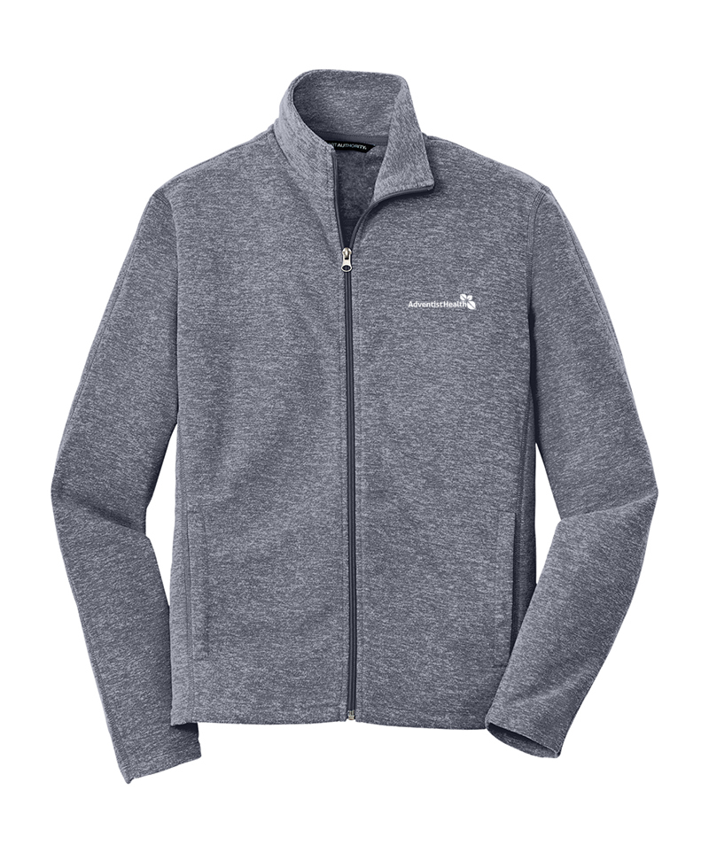 Port Authority® Heather Microfleece Full-Zip Jacket