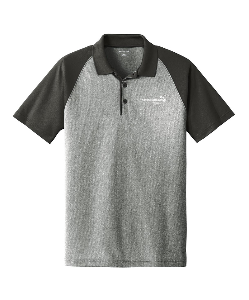 Sport-Tek PosiCharge RacerMesh Raglan Heather Block Polo